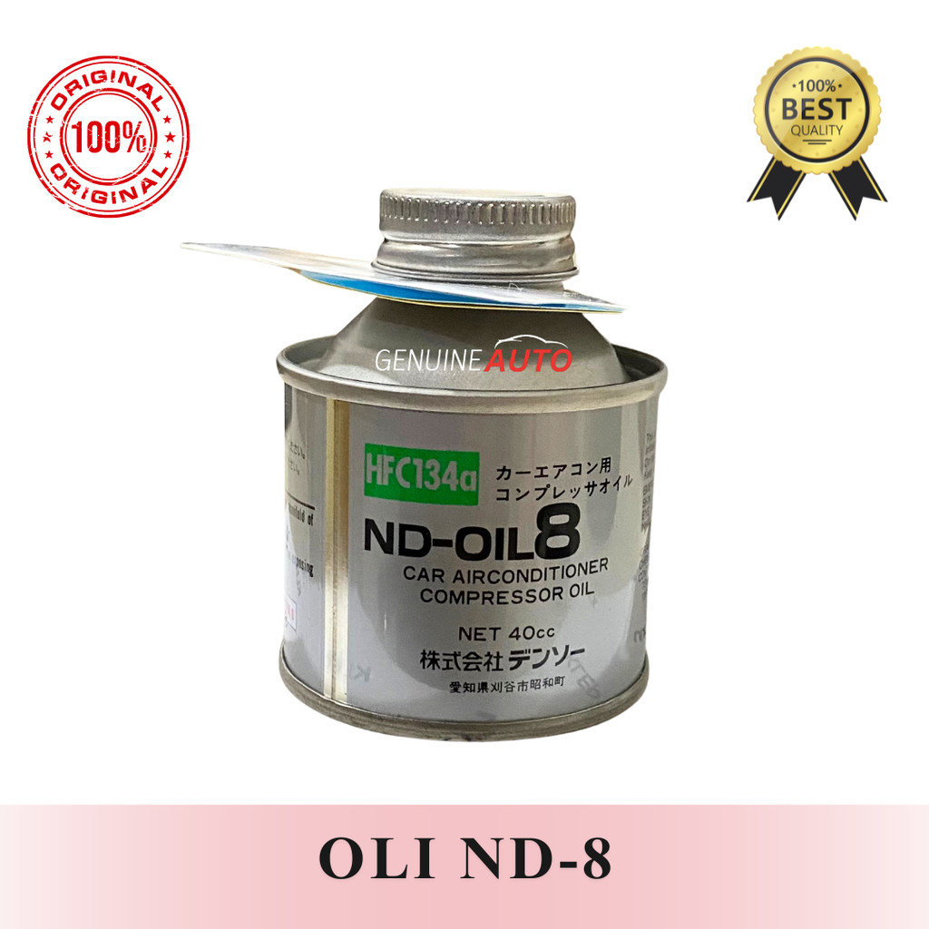 Jual OLI ND8 KOMPRESOR AC MOBIL OIL ND-8 KALENG KECIL 40CC ASLI ...