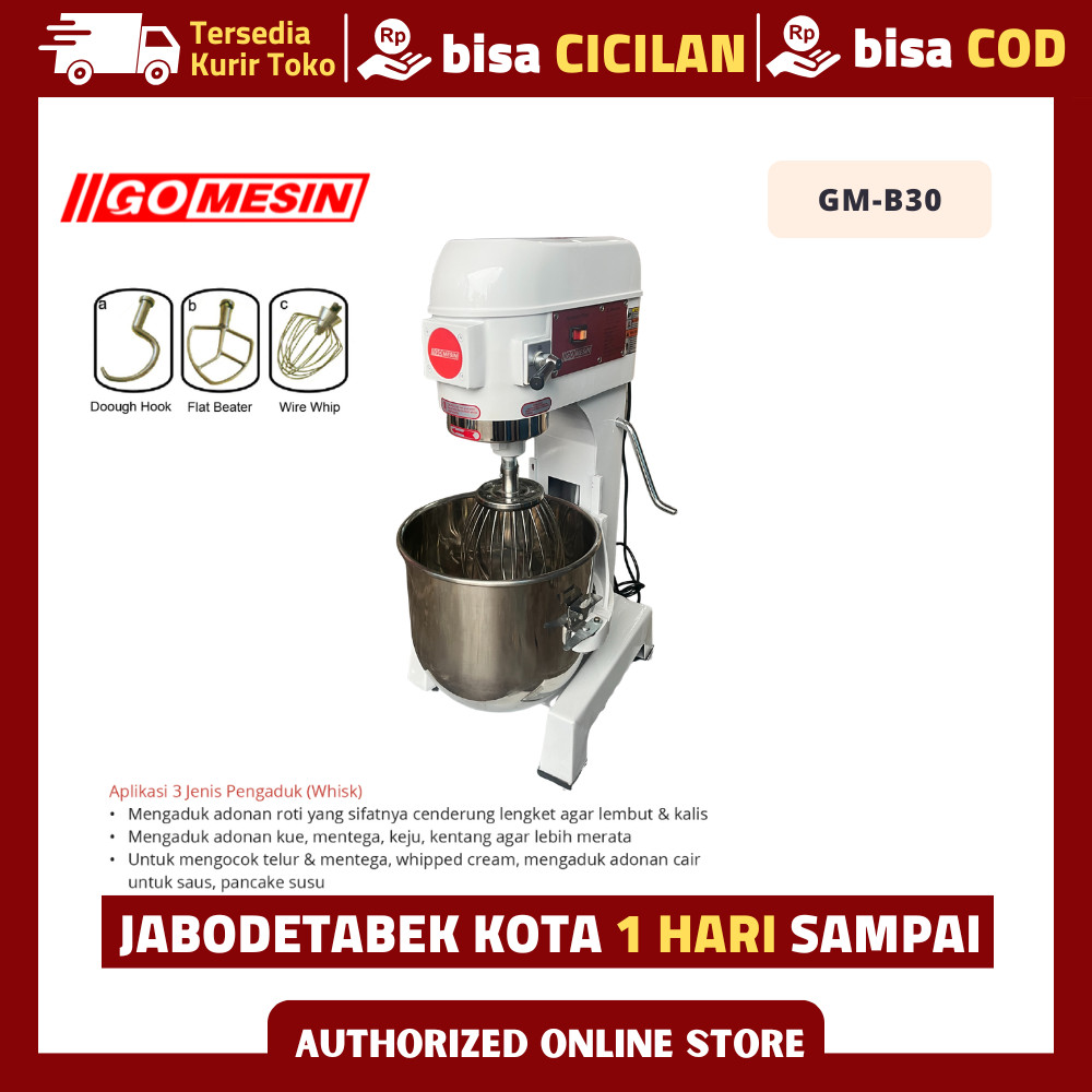 Jual PLANETARY MIXER 30 LITER GETRA B 30HJ MIXER ADONAN KUE ROTI TELUR ...