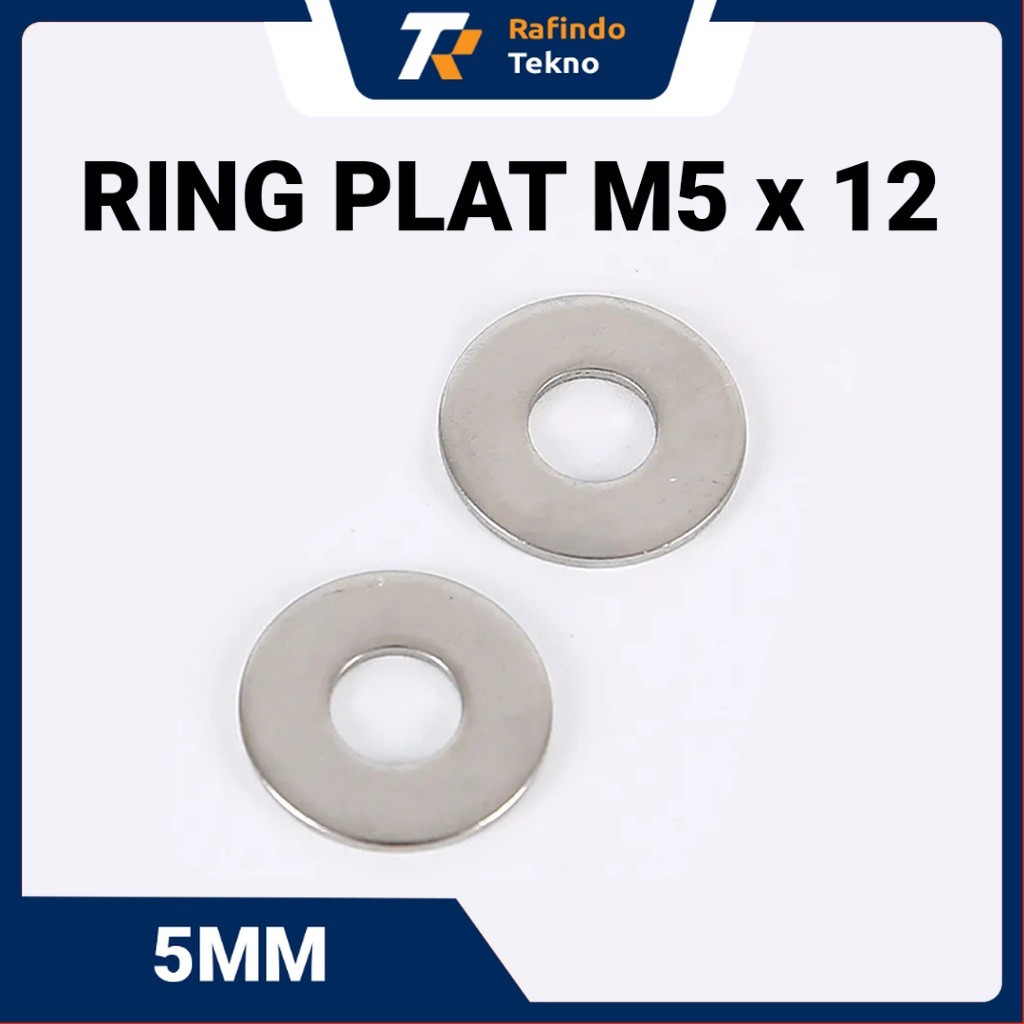 Jual Ring Plat M5 x 12mm Besi Putih - Harga 5 pcs | Shopee Indonesia