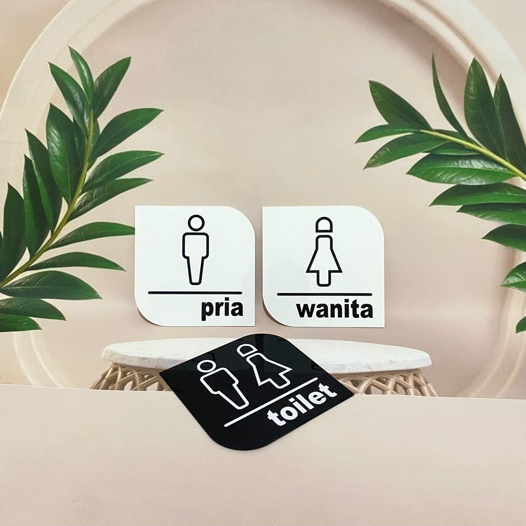 Jual ASO Papan Tanda Toilet Akrilik / Signage toilet Cafe / Sign ...