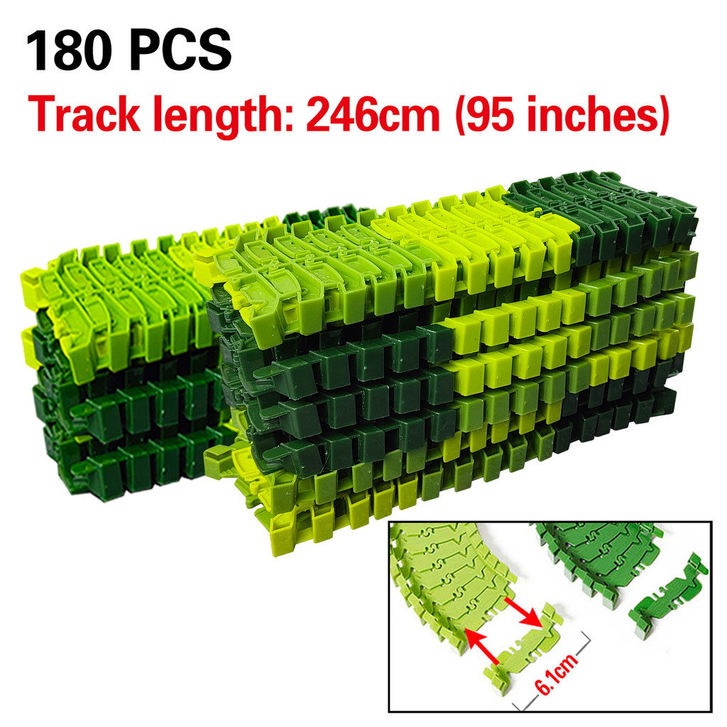 Jual nosaur Toys-Magical Train Track Racing Toy Bend Flexible Race ...