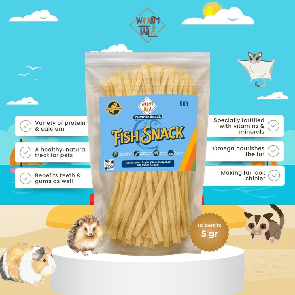 Jual WORMTAIL Snack Hamster Sugarglider Fish Snack Treat 5gr | Shopee ...