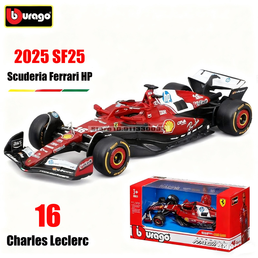 Jual Bburago 1:43 F1 Scuderia Ferrari HP SF25 #16 Charles Leclerc #44 ...