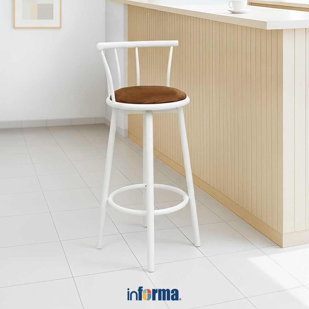 Jual Informa Neo Mocha Kursi Bar Fabric - Ivory Bar Stool Kursi Kafe ...