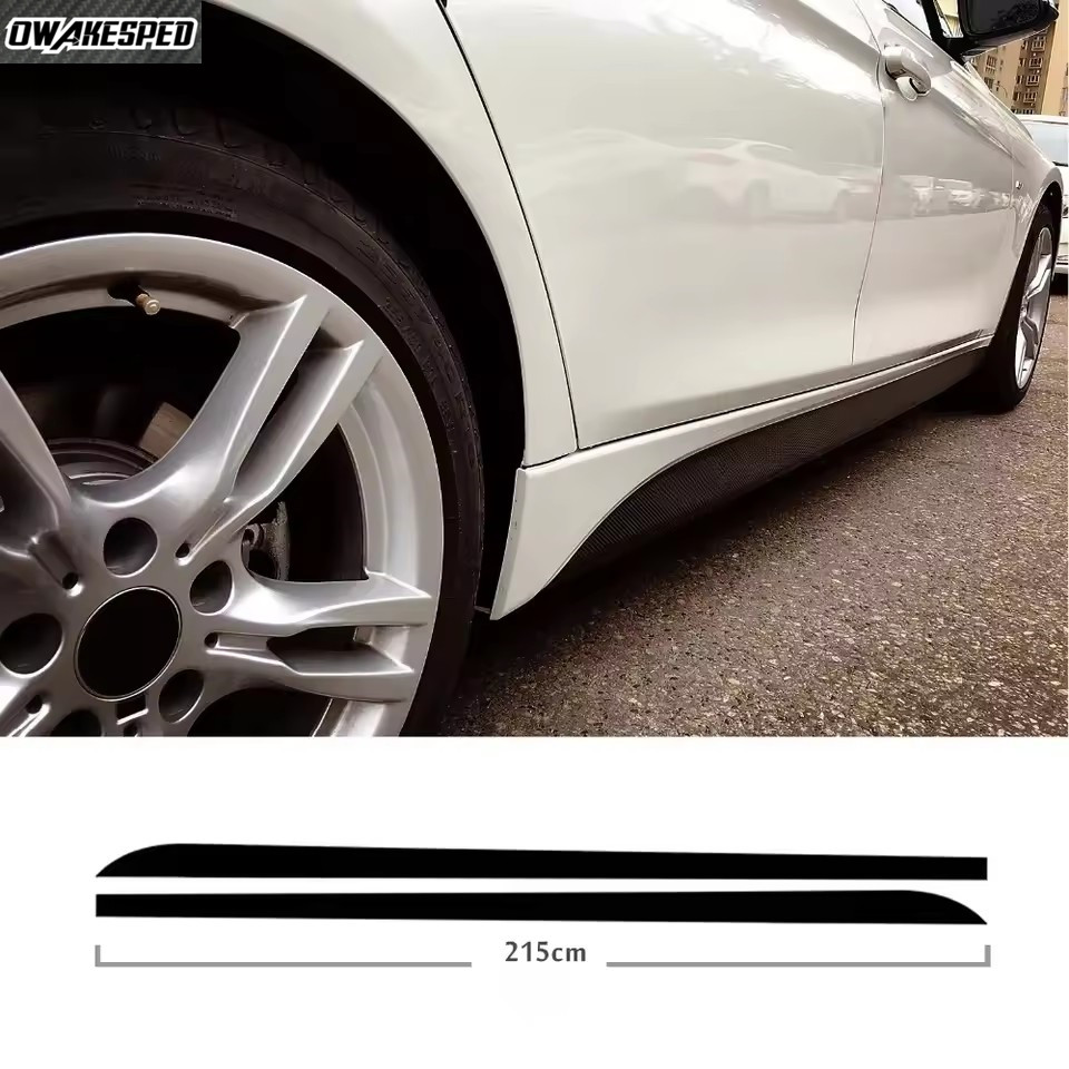Jual 2Pcs Side Skirt Sill Stripe Body Decals Sticker For BMW E90 E92 ...