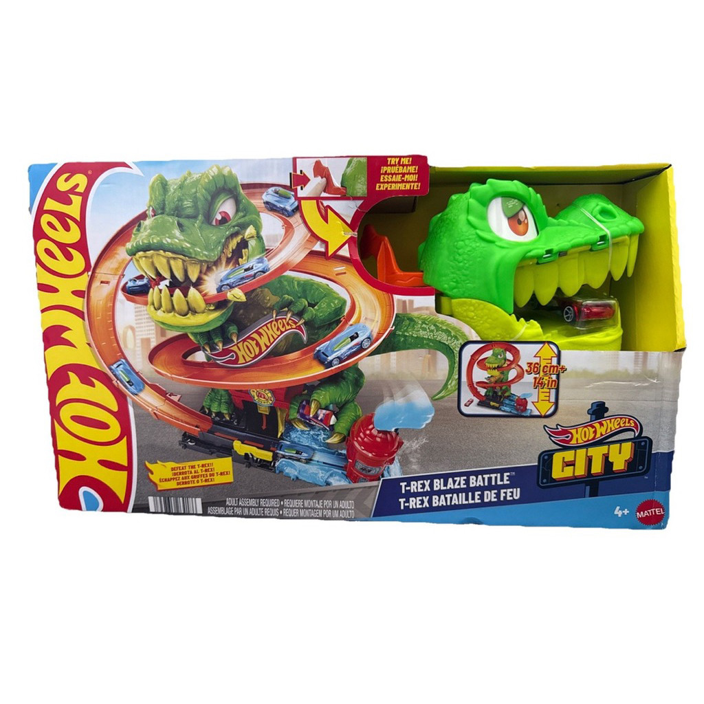 Jual Big Sale Buy 1 Free 1 Hot Wheels City T-Rex Blaze Battle Track Set ...
