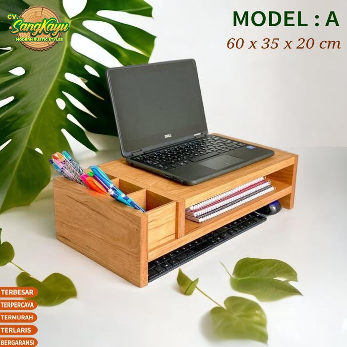 Jual Meja kayu mahonia meja laptop portable kayu minimalis laptop table ...