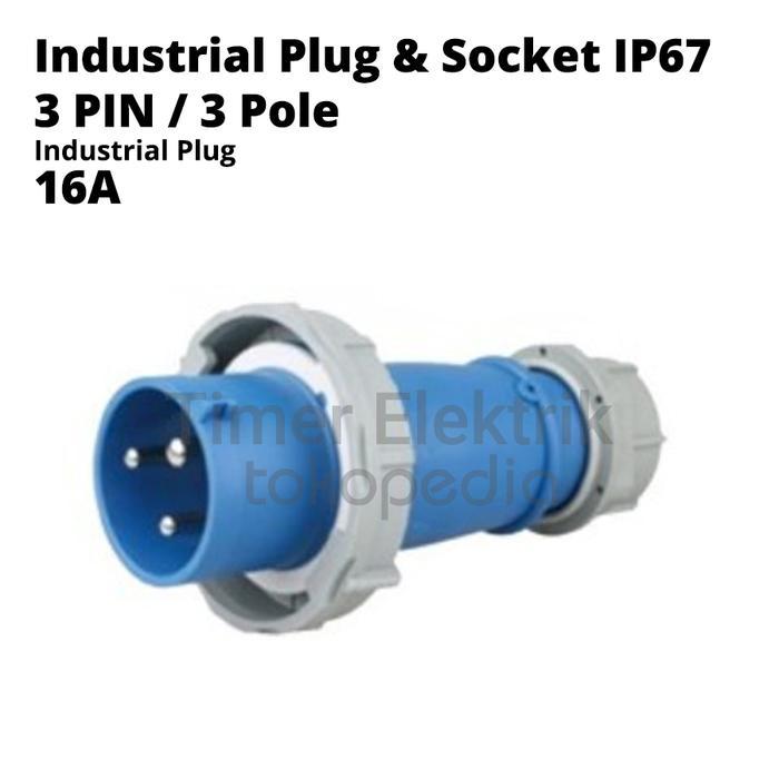 Jual Industrial Plug & Socket IP67 3 Pin / 3 Pole 16A Berbagai Variant ...