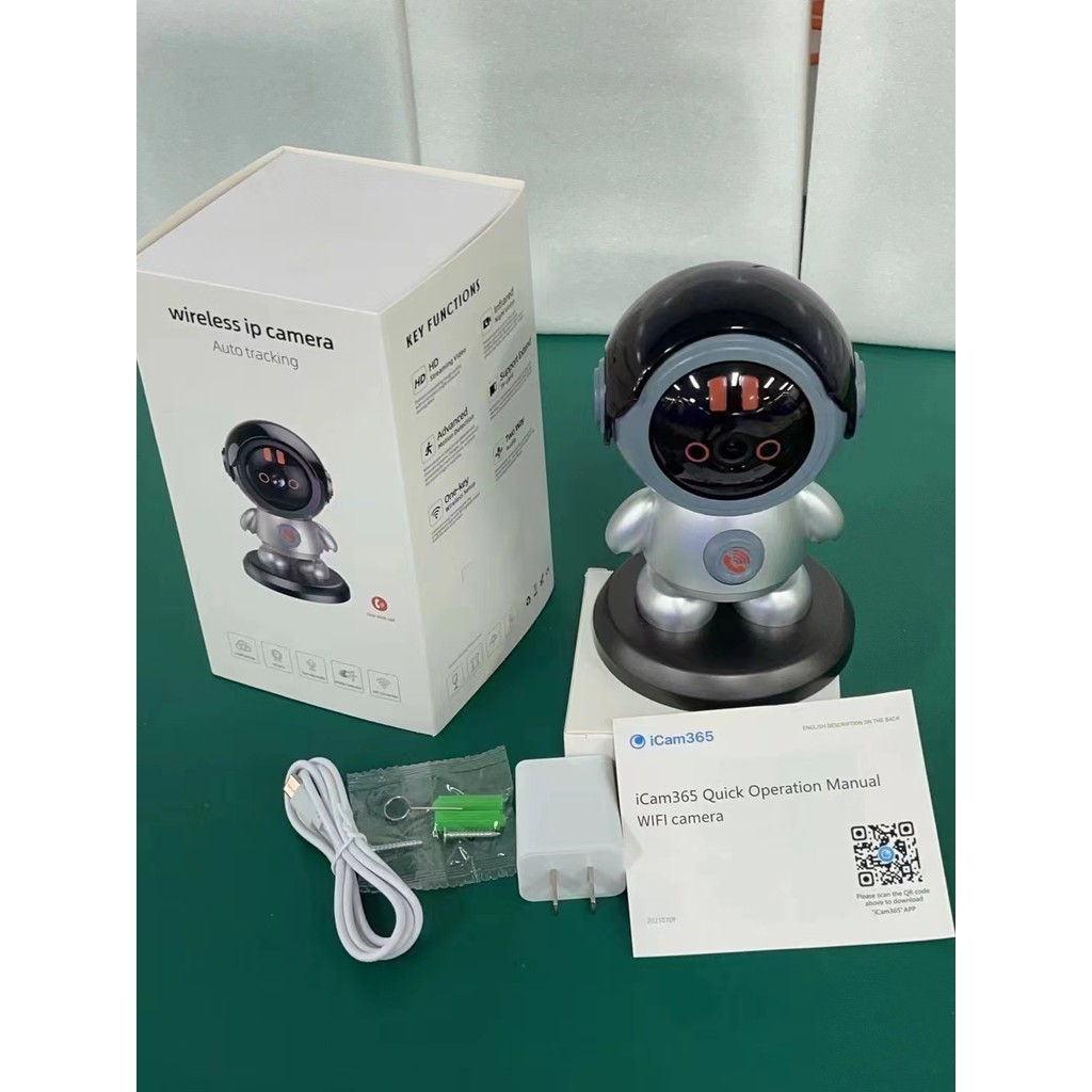 Jual 2MP 1080P iCam365 One Key Call Wireless PTZ IP Camera Robot Man AI ...