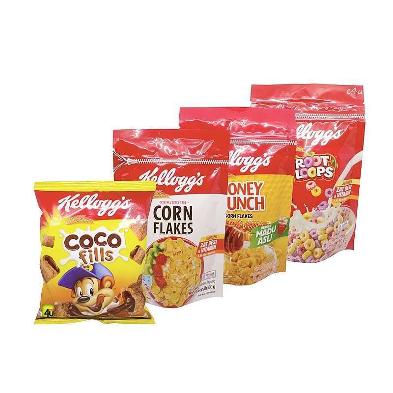 Jual Kelloggs sereal corn flakes / honey crunch / froot loops - kellogg ...