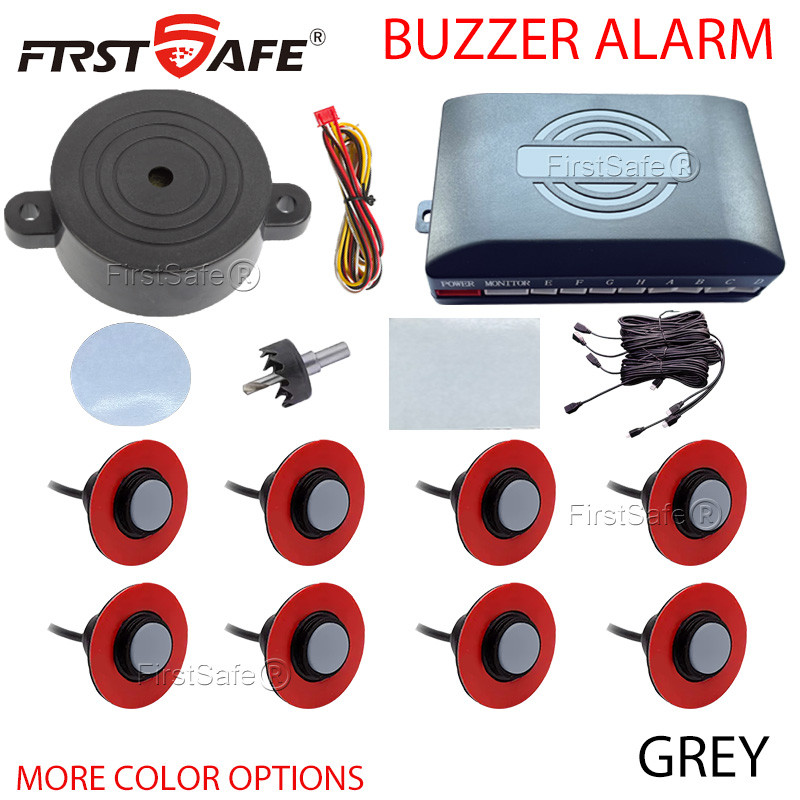 Jual 12V 16.5mm Parking Sensor Kit Universal 4 Sensors Buzzer Reverse ...