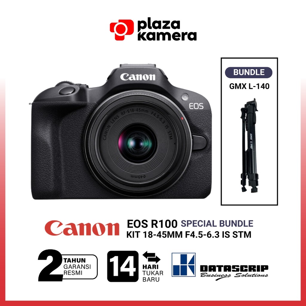 Jual Canon EOS R100 Kit Lensa 18-45mm IS STM Kamera Mirrorless R 100 18 ...