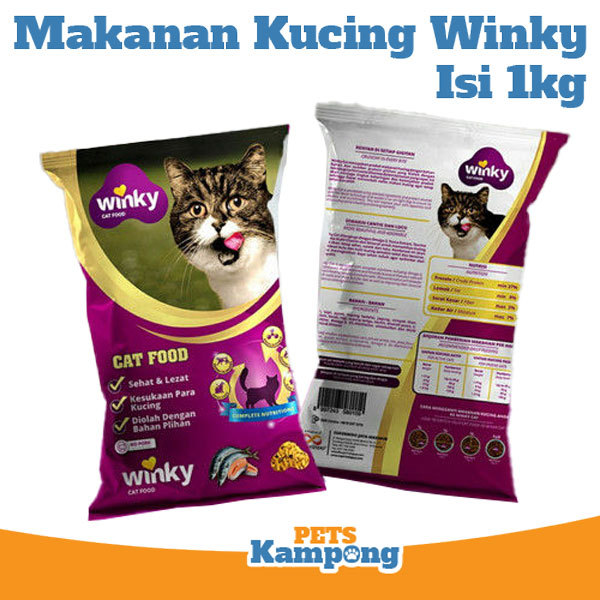 Jual Dry Cat Food WINKY 1 Kg | Makanan Kucing Kering WINKY WINGKY 1kg ...