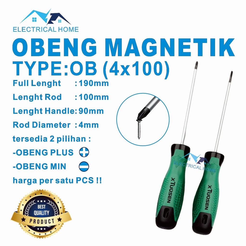 Jual OBENG MAGNET PLUS (PHILIP) / OBENG MINUS (FLAT) MATA OBENG KECIL ...