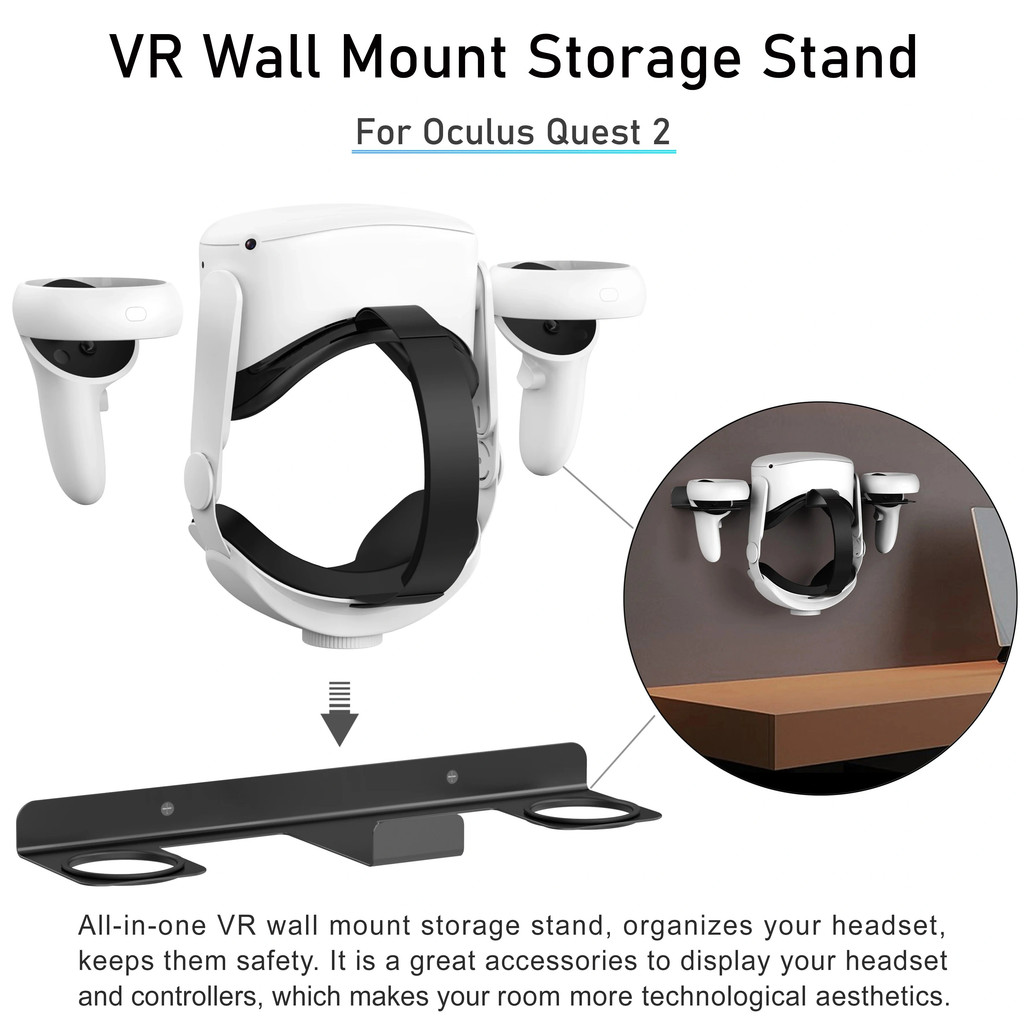 Jual VR Bracket, Wall Mount Stand Storage Stand Hook say Organizer For ...