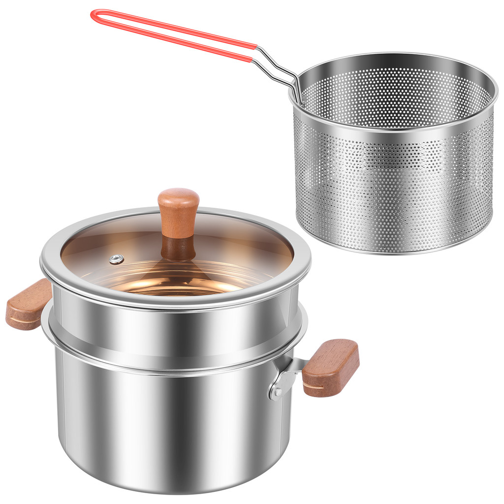 Jual Stainless Steel Steamer Pot with Steamer Insert and Mesh Basket ...