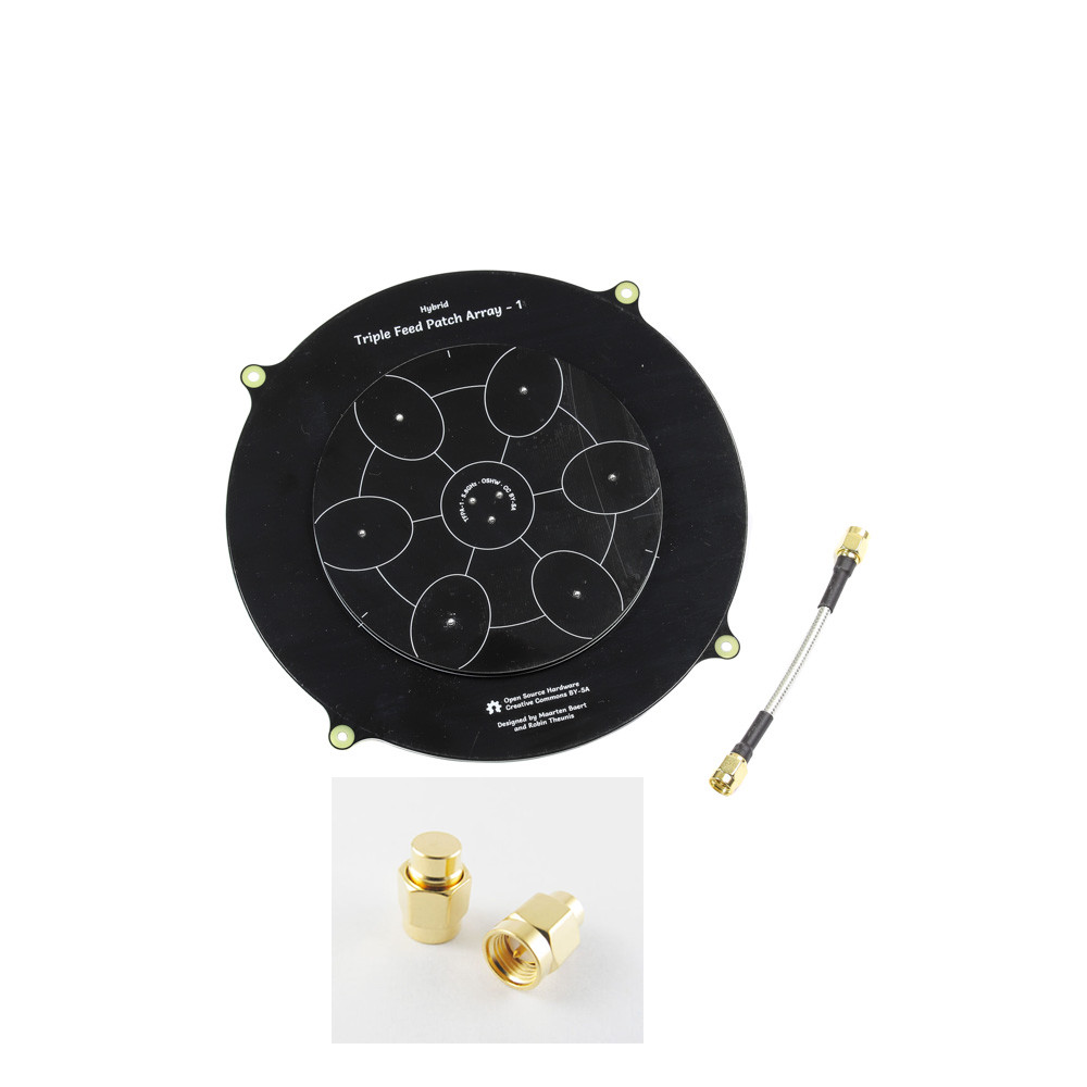 Jual 150MM Triple Feed Patch Array FPV Antenna 58GHz 14dBi LHCP RHCP ...
