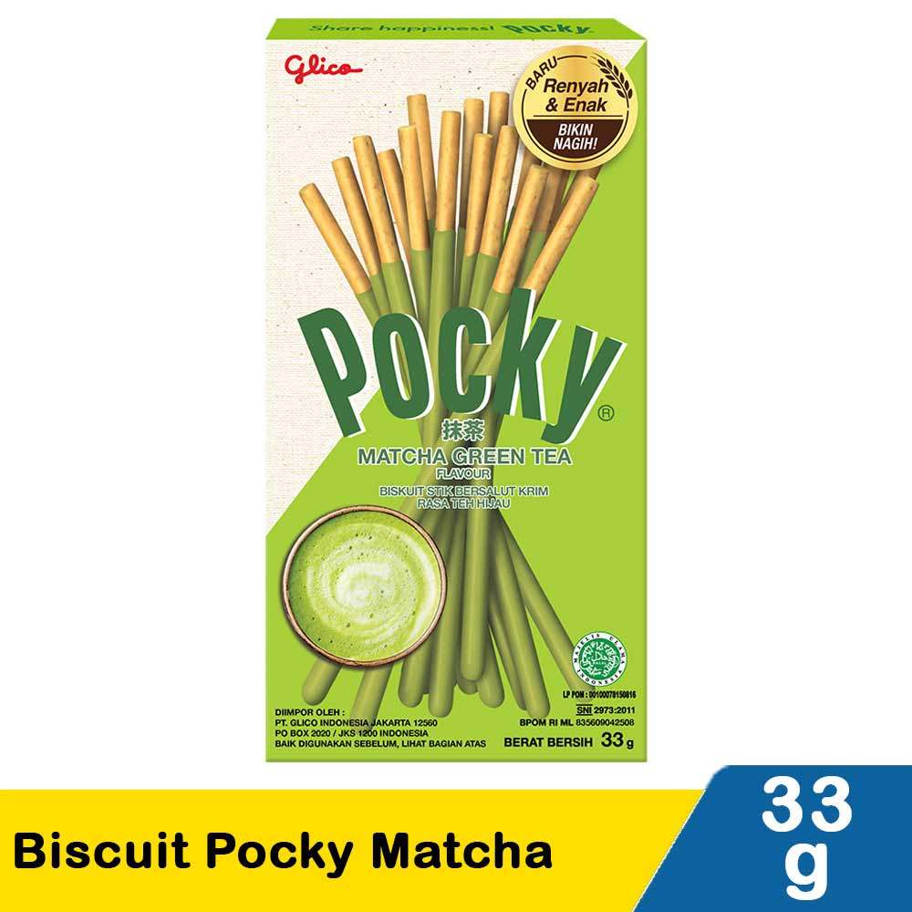 Jual GLICO BISCUIT POCKY MATCHA 33g | Shopee Indonesia