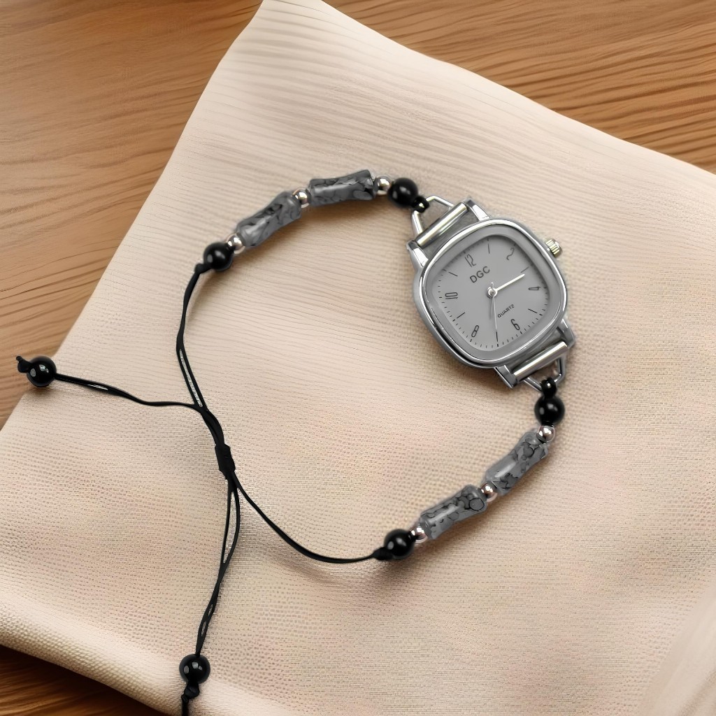 Jual [SiluetStore] W497 Jam Tangan Quartz Wanita Model Gelang Serut ...