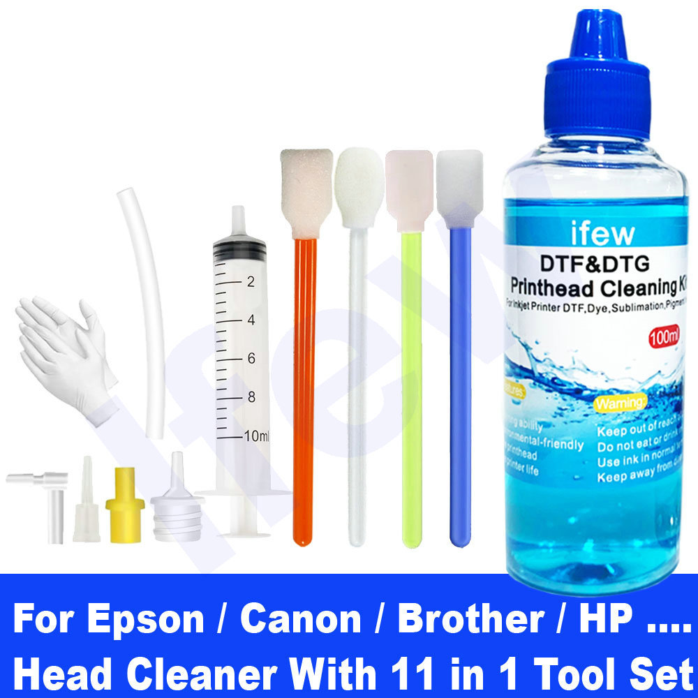 Jual 100ML Inkjet Printer Head Cleaning Kit Compatible With Epson Hp ...