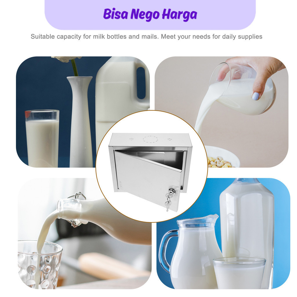 Jual KKC Lockable Milk Box Fresh Container Wall Mounted Delivery ...