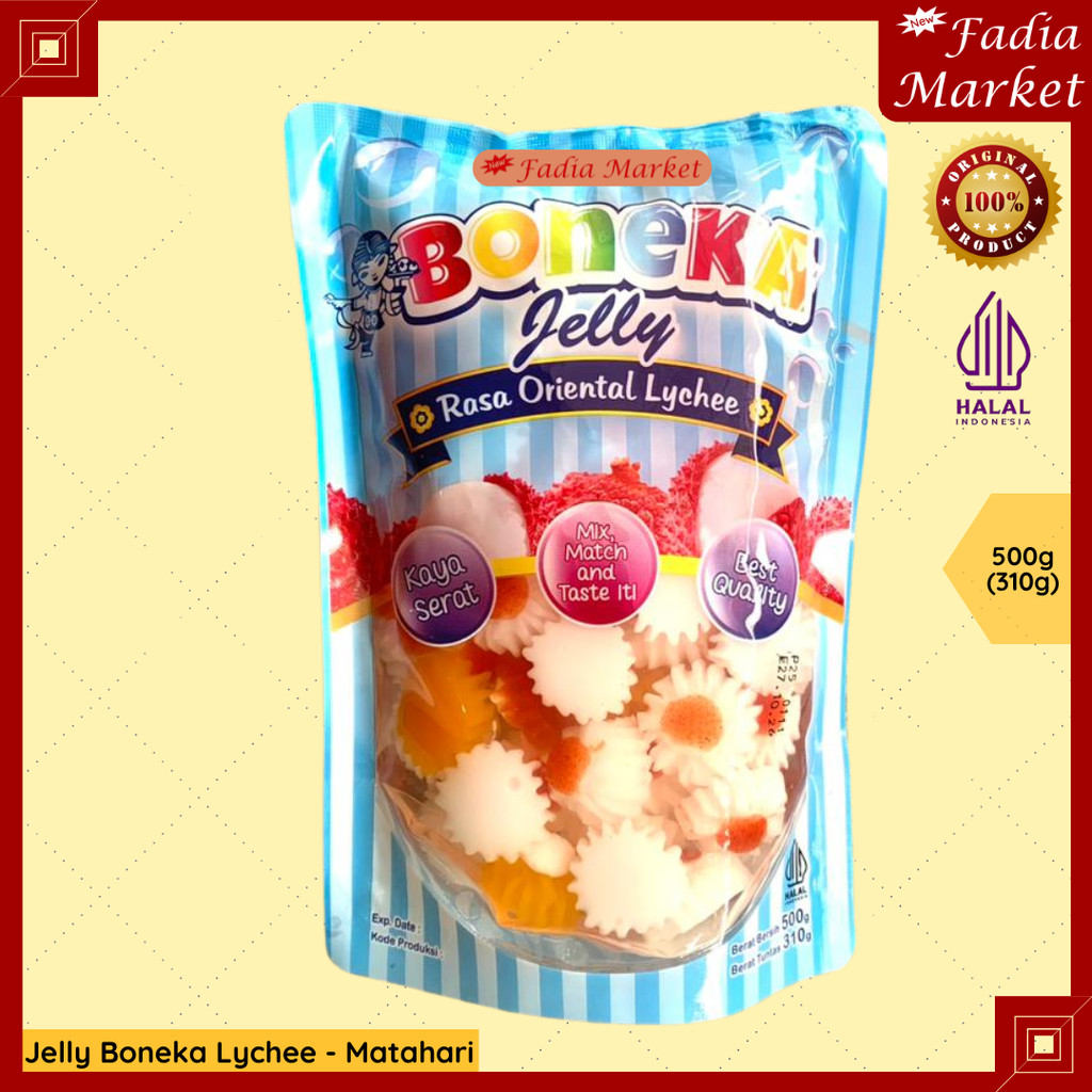 Jual Jelly Boneka Lychee Motif Matahari 500g – Cendol Jelly Rasa Leci ...