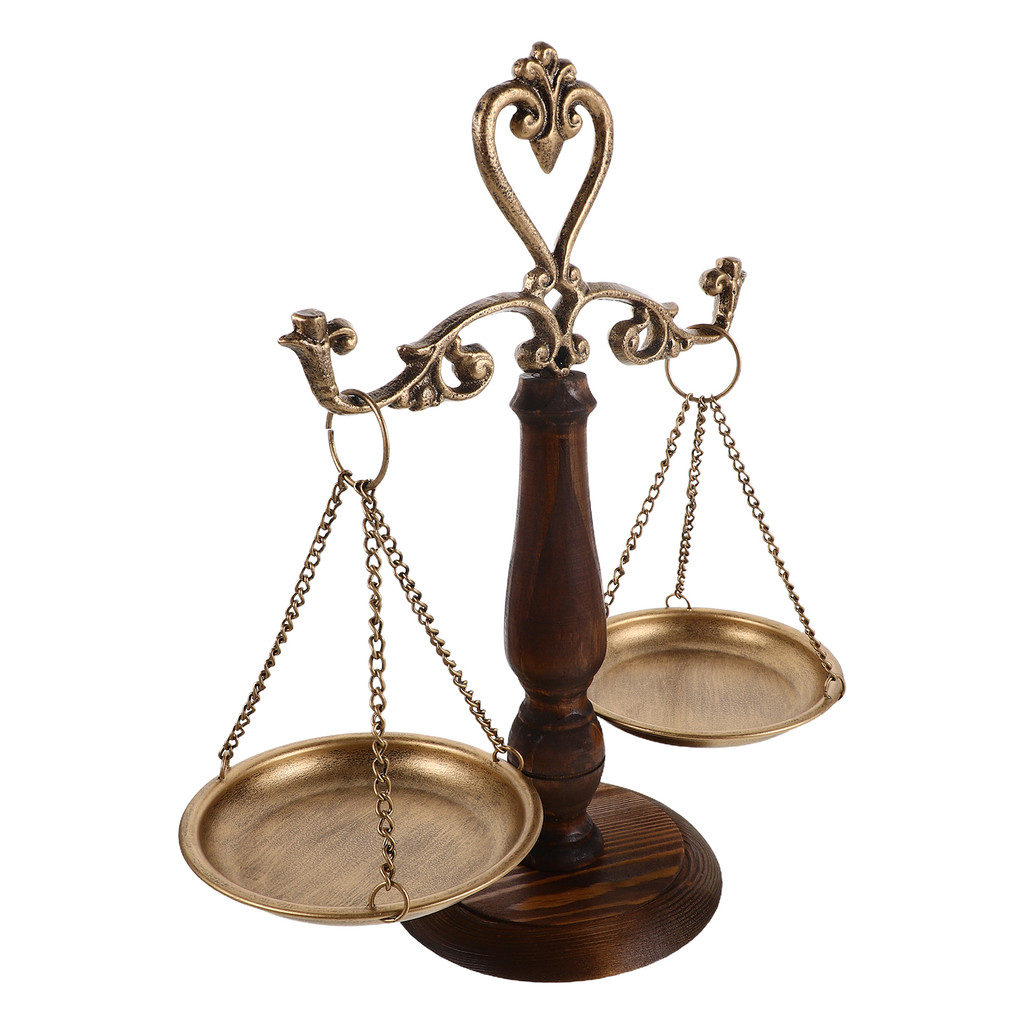 Jual Vintage Libra Justice Balance Scale Cast Iron and Wood Retro ...