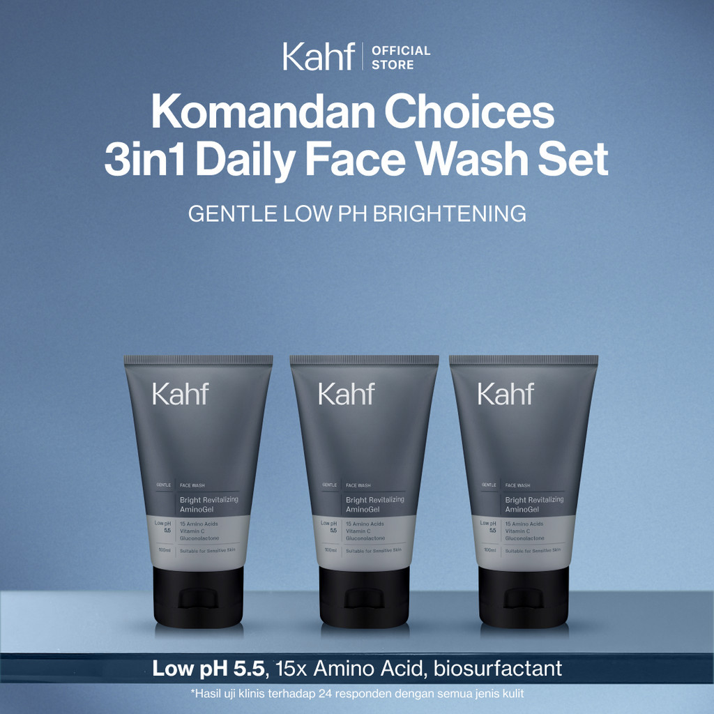 Jual [KAHF BUNDLE 3IN1 PAKET FACIAL WASH - MENCERAHKAN KULIT TANPA ...