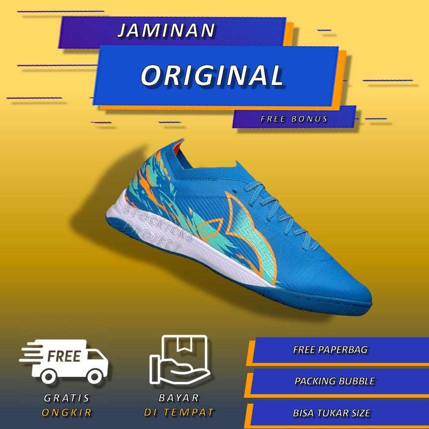 Jual Sepatu Futsal Ortuseight Catalyst Liberte V5 IN Navy Teal Ortrange ...
