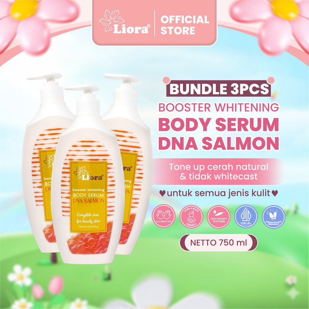 Jual [Bundle Hemat - 3 Pcs ] LIORA Body Serum DNA Salmon - 750 ML ...