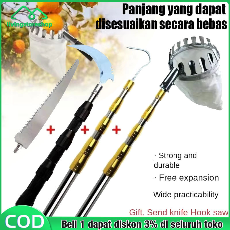 Jual 7M 6/5in1 Tongkat Panjang Untuk Petik Buah metal fruit picker ...