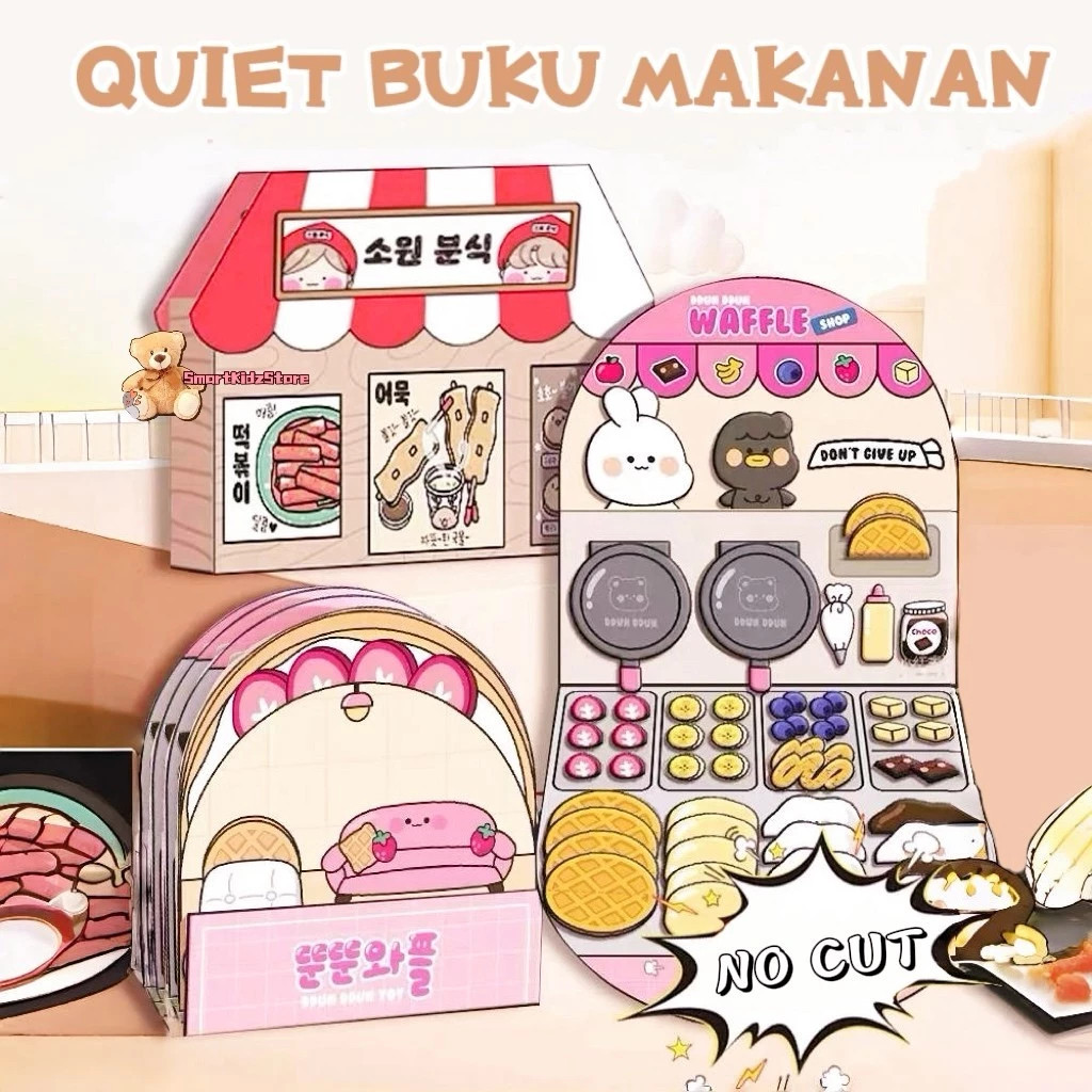 Jual MG Mainan Buku Busy Book Kertas Anak Board Quiet Bentuk Makanan ...