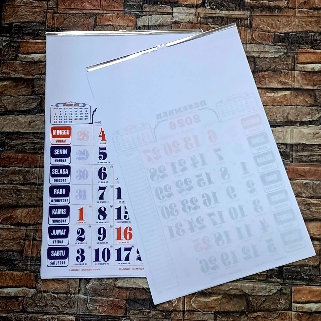 Jual CGN - KALENDER DINDING 2026 Terbaru 12 Bulan / Kalender Gantung ...