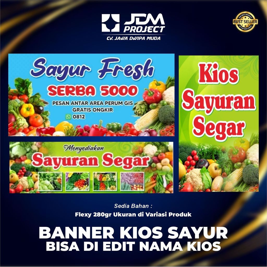 Jual Cetak Kilat - SPANDUK BANNER WARUNG SAYUR | Shopee Indonesia