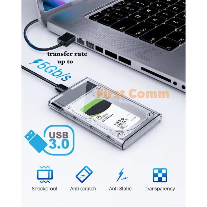 Jual PIXELPOINT Casing Hardisk External HDD SSD External Case 2.5 USB 3.0 - Transparan | Shopee ...
