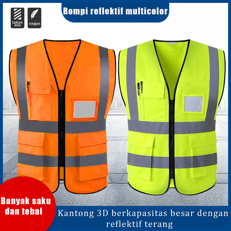Jual ROMPI SAFETY REFLEKTIF - SAFETY VEST PROYEK PENGAMANAN KESELAMATAN ...