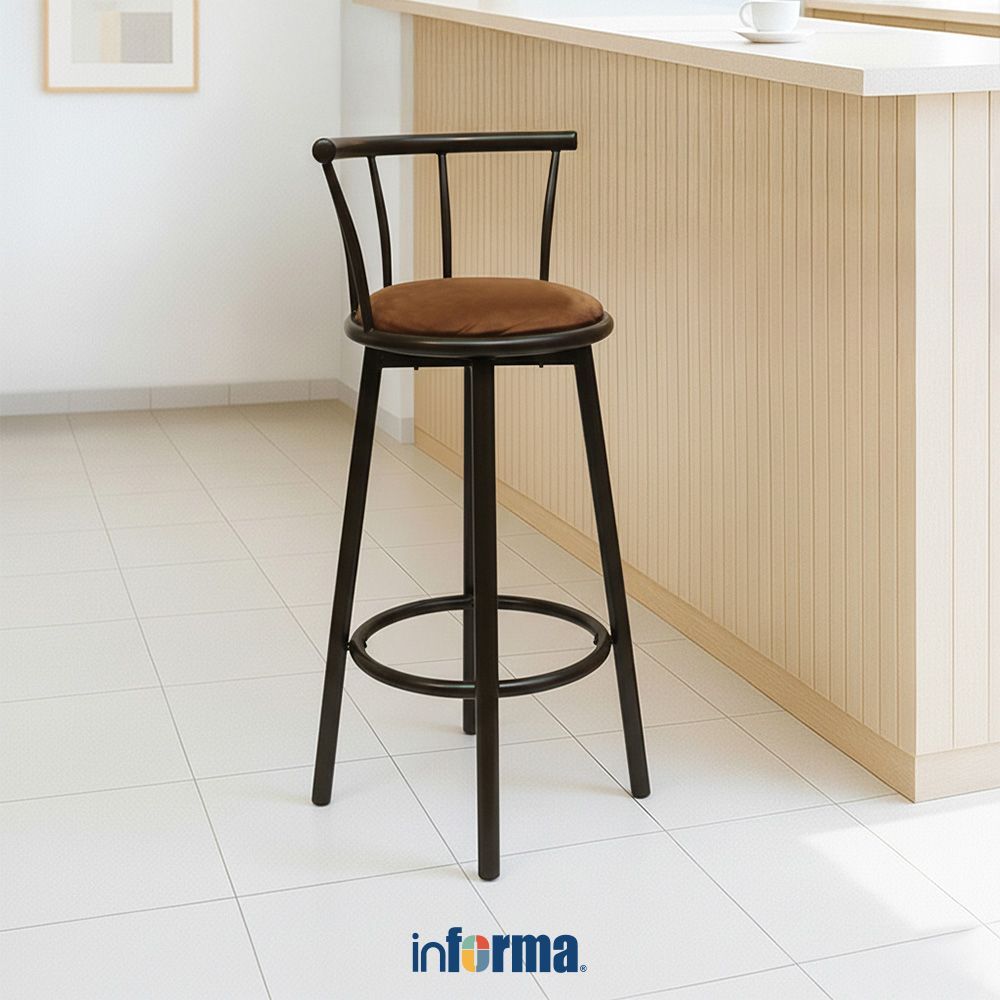 Jual Informa Neo Mocha Kursi Bar Fabric Bar Stool Kursi Kafe Bartending ...