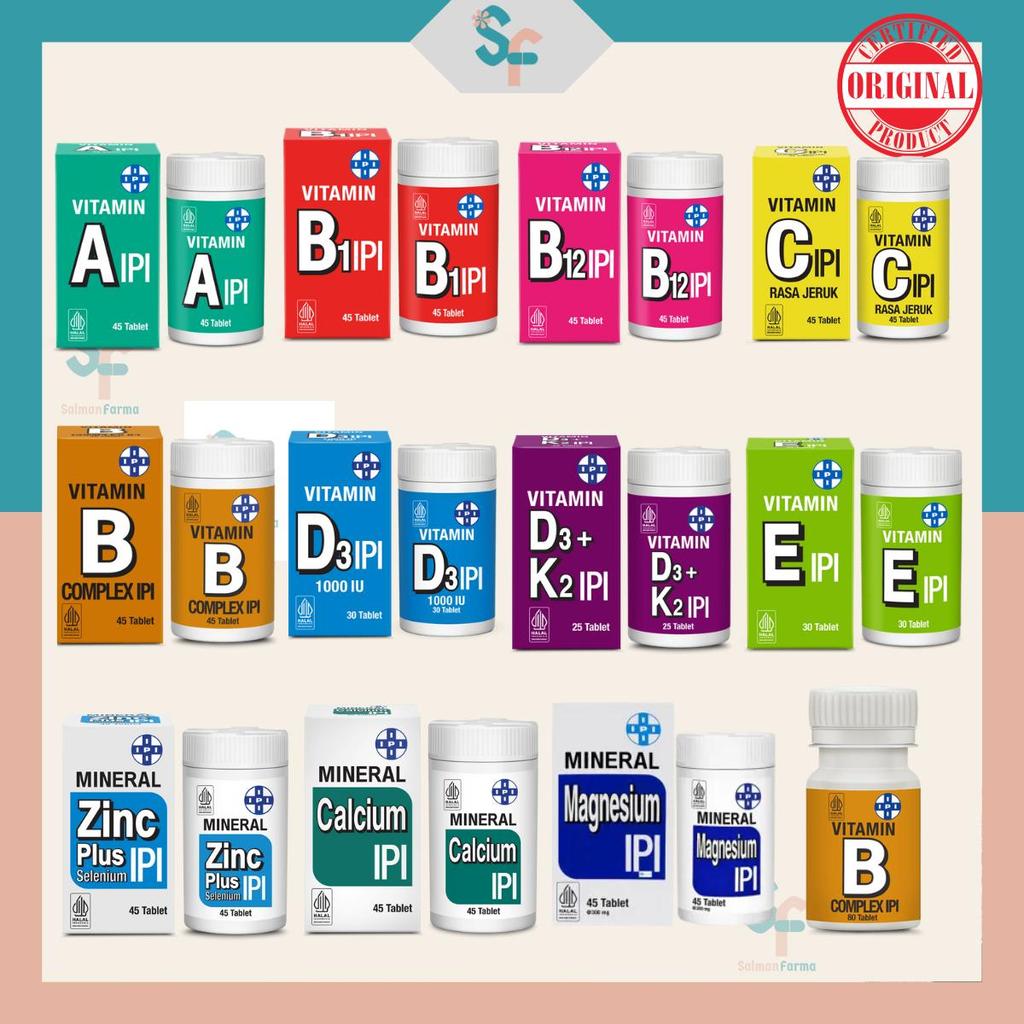 Jual IPI Suplemen Multivitamin - [ Vitamin A, B1, B12, C, B Complex, D3 ...