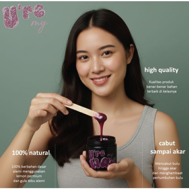 Jual ORIGINAL YOU ARE MY WAX BLACK Sugar wax you wax us 450 gram cabut ...