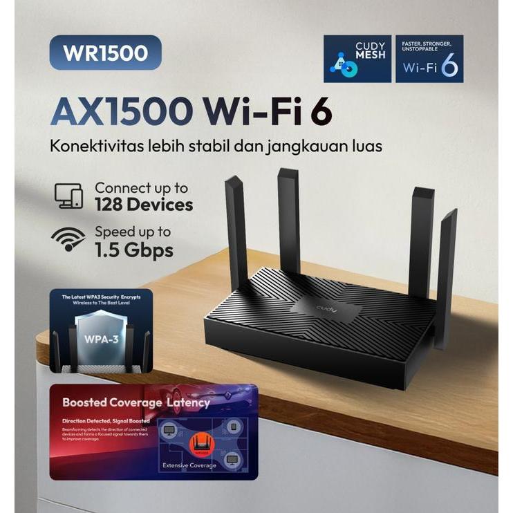 Jual Cudy WR1500 1.0 AX1500 Dual-Band Wi-Fi 6 Mesh Router 4 Antena ...