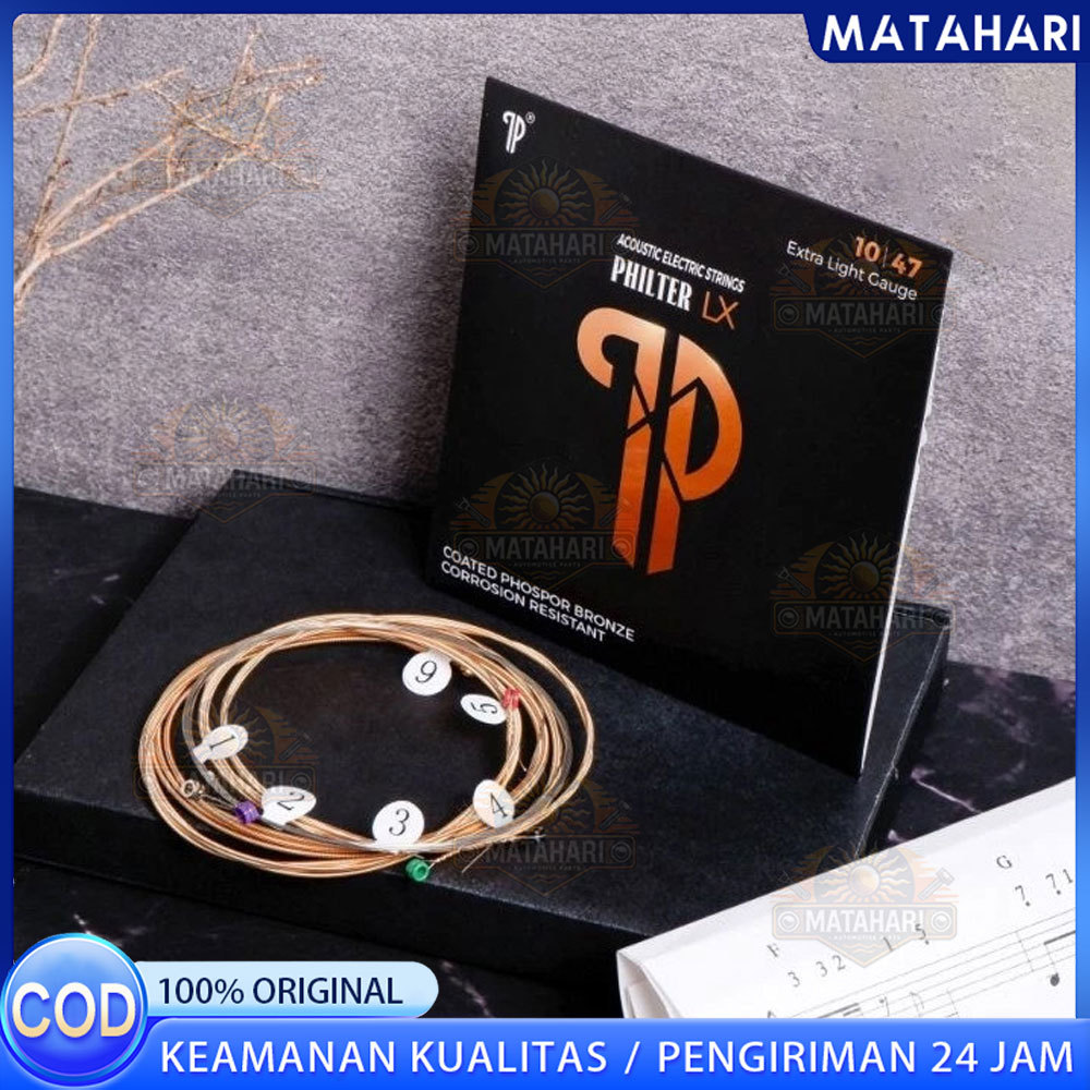 Jual Senar Gitar Akustik Philter LX ORIGINAL GRATIS PICK Phospor Bronze ...