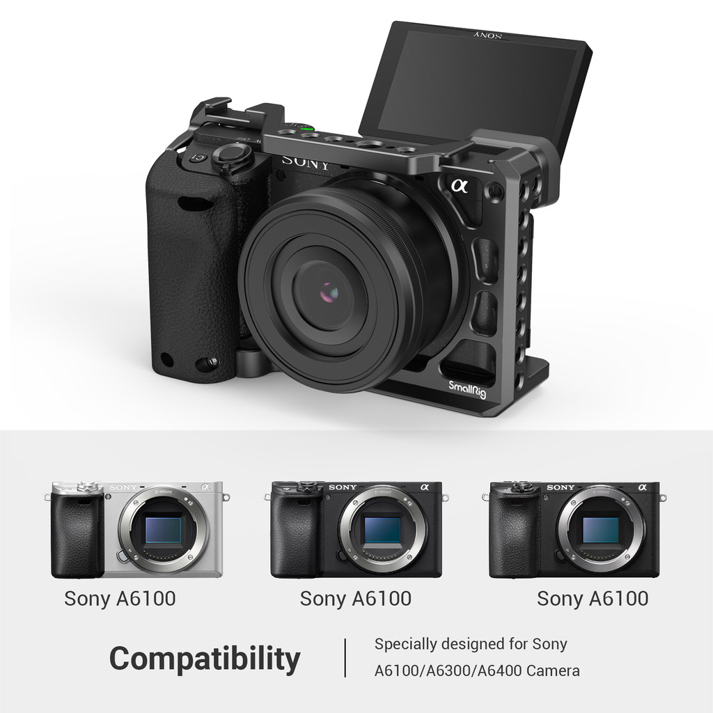 Jual SmallRig 3164 DSLR A6400 Camera Cage with Silicone Handle Handgrip ...