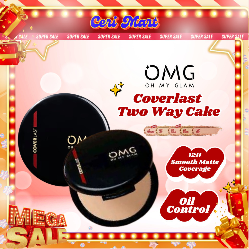 Jual OMG Oh My Glam Coverlast Two Way Cake Bedak Padat 12g BPOM ...