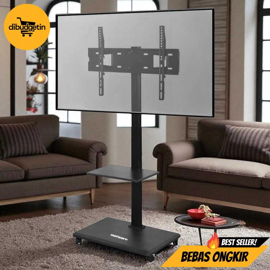 Jual Taffware Bracket TV Floor Stand Wheel VESA 600 x 400 for 32-70 ...