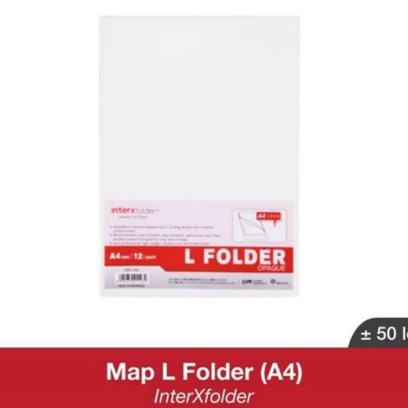 Jual Map L Bening A4,f4 Inter-x/Clear sleeves Transparan Inter X Folder ...