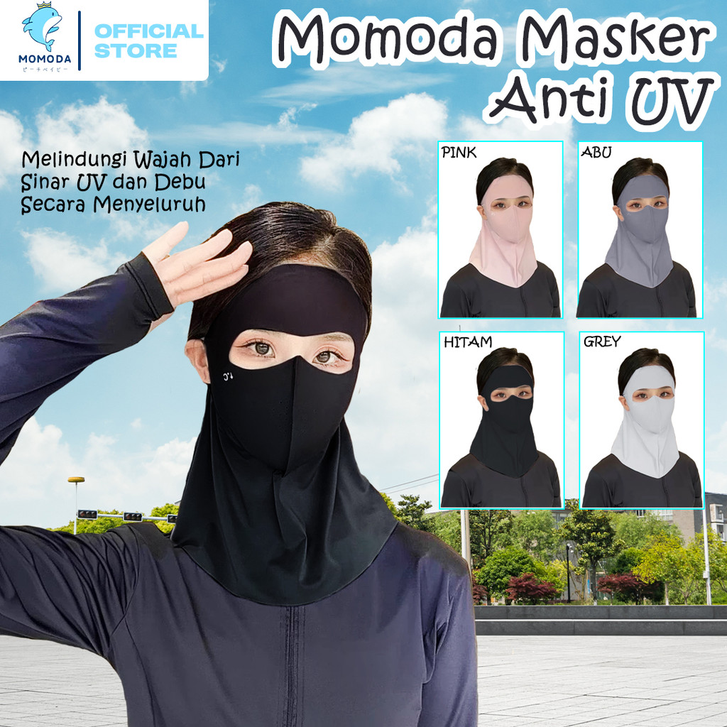 Jual MOMODA Masker Pelindung Wajah dan Leher Anti UV Buff Ice Silk ...