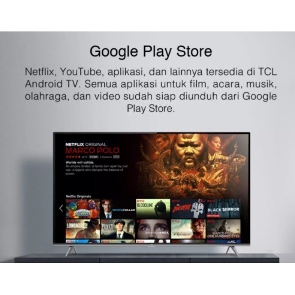 Jual TV LED TCL 43 INCH SMART 43V6B ULTRA HD 4K ANDROI D11.0 Google ...