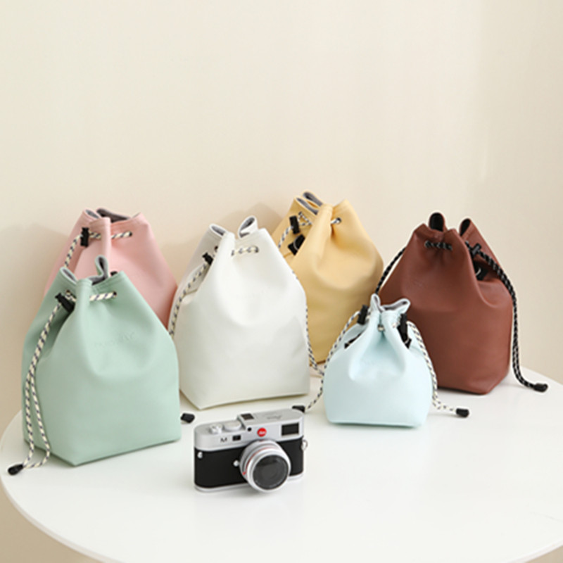 Jual Leather Waterproof Camera Bag Small ert for Photography Lens Bag ...