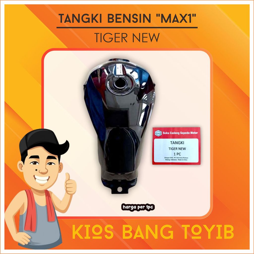 Jual (MAX1) Tangki Bensin Fuel Tank Honda TIGER NEW Standart Hitam ...