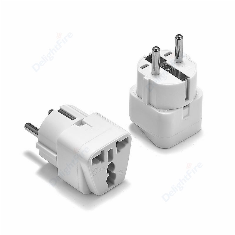 Jual Universal KR Plug Adapter US AU UK Swiss To European Euro German ...